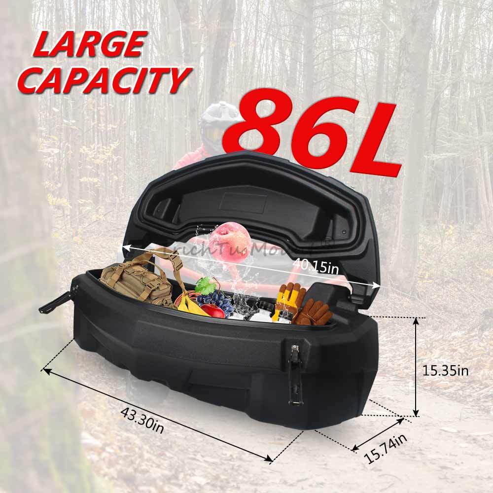 23 Gal 86L UTV Rear Cargo Storage Box For Can Am Maverick X3 Renegade ...