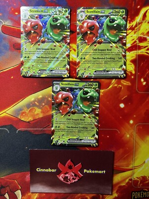 x3 Scovillian ex - 022/162 Temporal Forces Double Rare Pokémon - NM ...