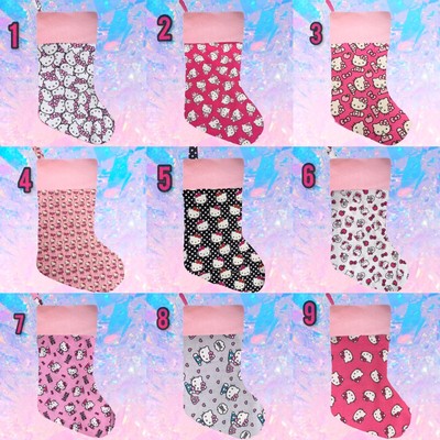Hello Kitty Christmas Stocking, pink Christmas stocking, Kitty Xmas ...
