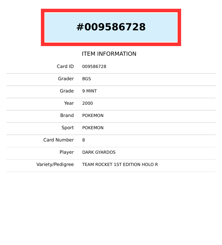 2000 POKEMON TEAM ROCKET 1ST ED DARK GYARADOS HOLO R #8 BGS 9 | eBay