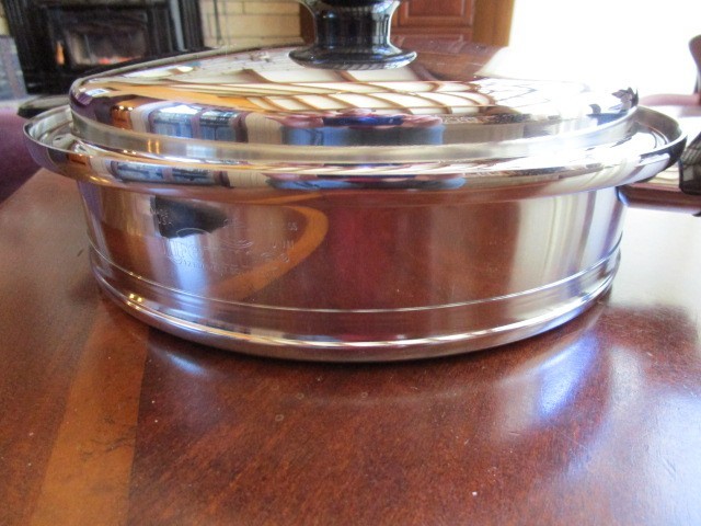 11" Lifetime T304 CC Waterless Cookware Stainless Skillet Pan West Bend ...