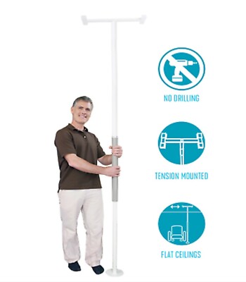 New Stander Straight Security Pole Bathroom Transfer Pole and Grab Bar ...