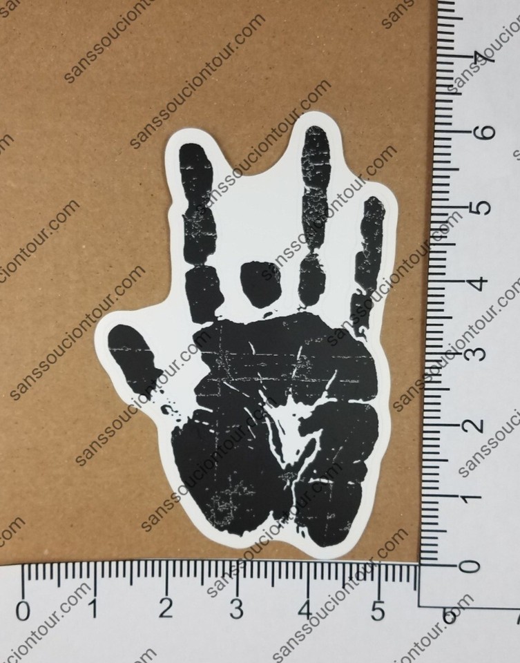 Grateful Dead - Jerry Garcia Distressed Handprint 6 inch lot sticker ...
