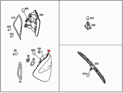 Genuine MERCEDES X166 GL-CLASS GLS Tail Light Rear Lamp Left 1669067301 ...