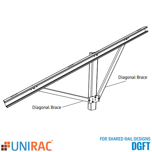 Unirac GFT Diagonal Brace Assembly 20D SR 404031 | eBay