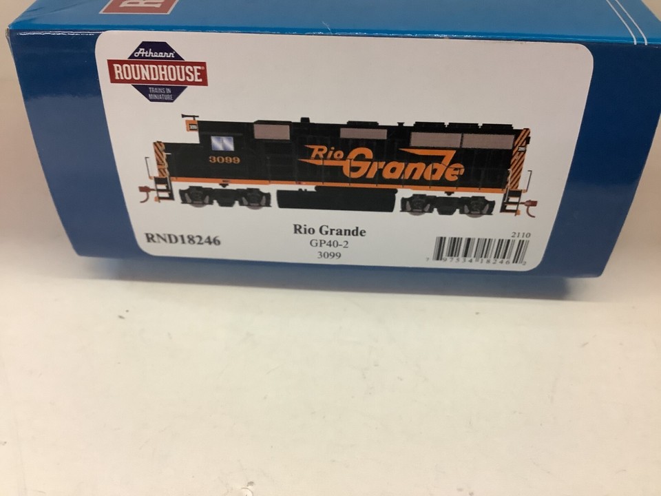 Roundhouse #18247 HO scale “Rio Grande” GP40-2 diesel DCC READY Rd ...
