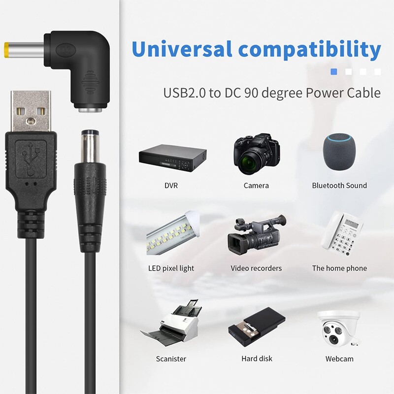 Universal 5V USB Cord, USB to Dc Cable with 8 Types Connectors for4137 ...