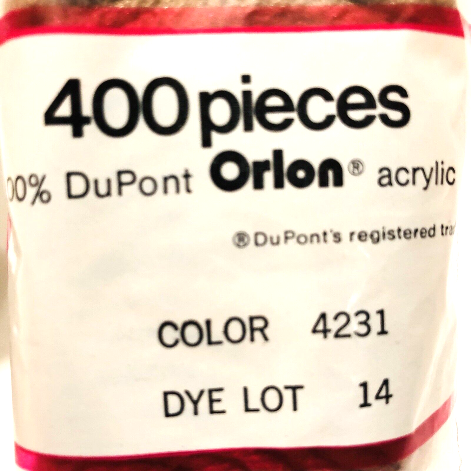 VTG Wonder Art Pre Cut Rug Yarn Orlon Acrylic 400 PC 4231 Brown DLot 14 ...