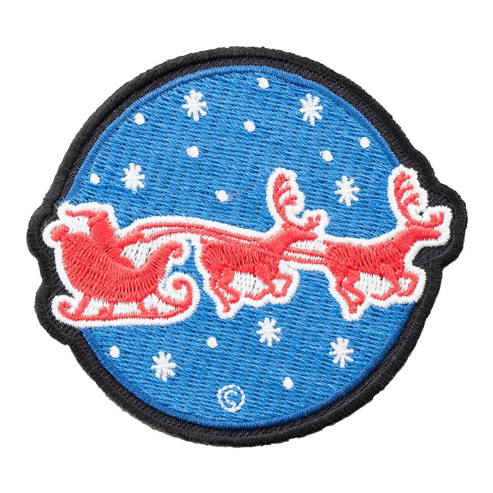 Santa Claus Sleigh And Reindeers Patch, Christmas Patches | eBay