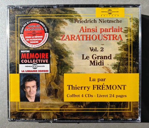 Coffret 4 CD : Friedrich Nietzsche Ainsi Parlait Zarathoustra Vol 2 ...