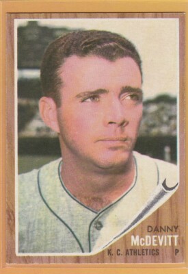 1962 TOPPS BASEBALL DANNY MCDEVITT #493 A'S EX+/EXMT *72863 | eBay