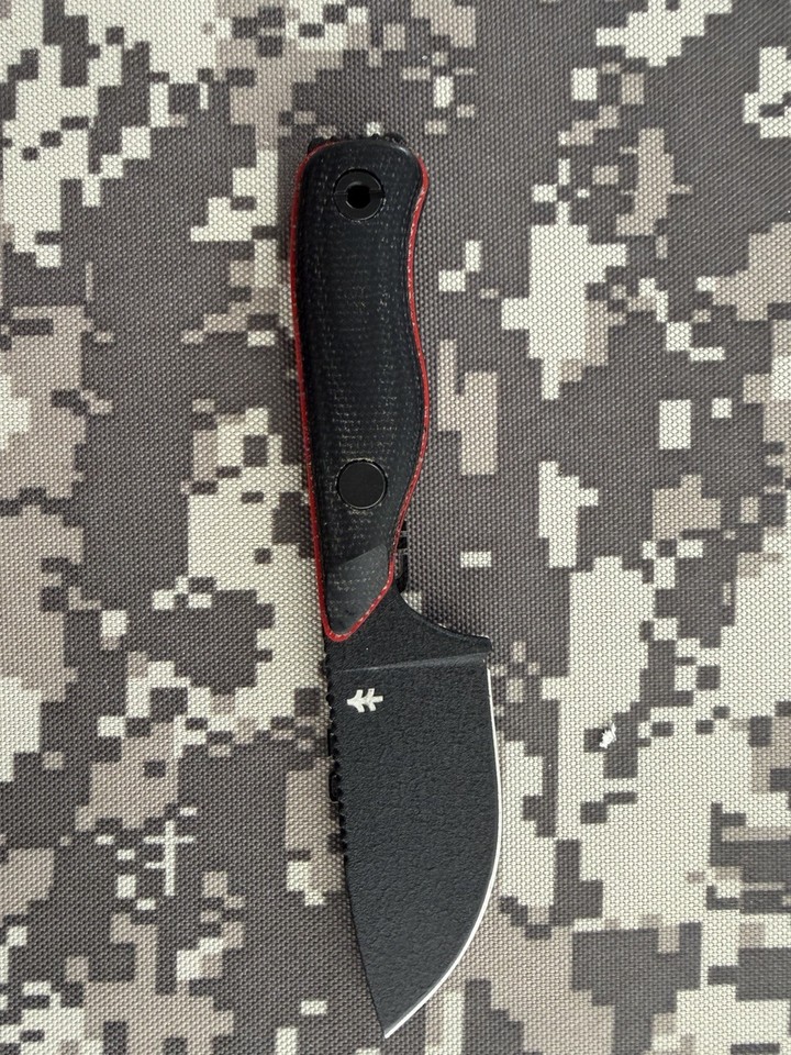 Swiss Tech Leicht Fixed Blade Knife, D2 Steel with Canvas Micarta ...