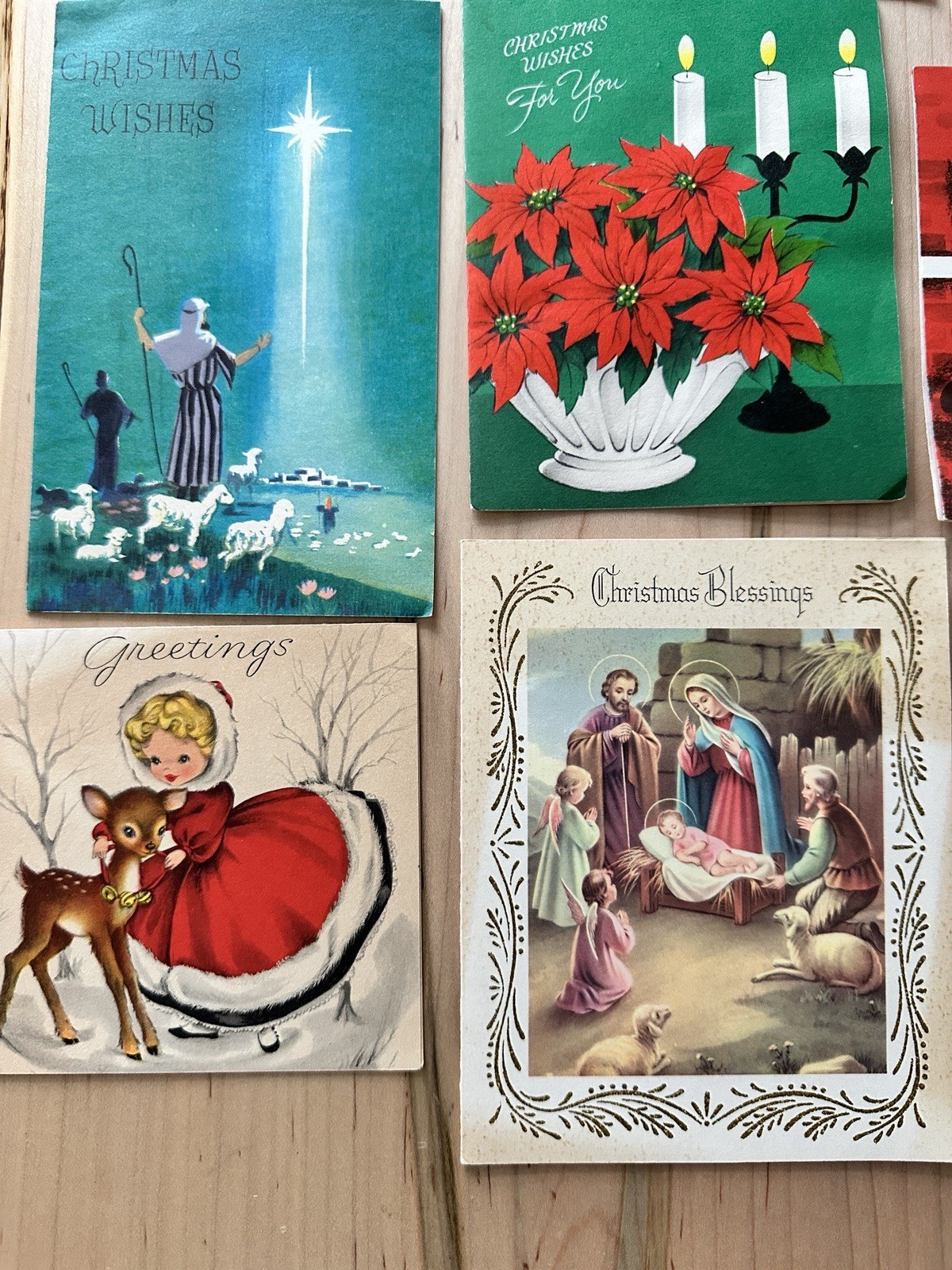 Lot of 30 Vtg Christmas Card 1950 Winter Santa Kids Hallmark Paramount ...