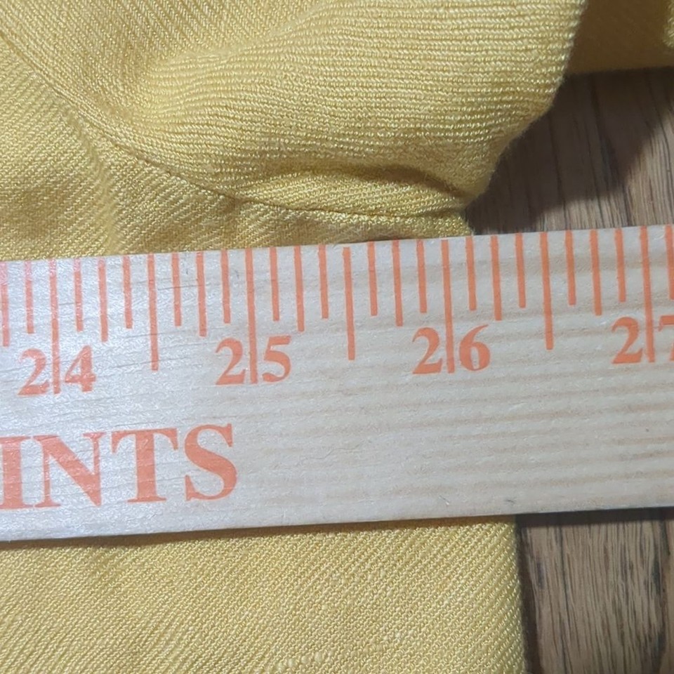 J Jill Linen Jacket 1X Blazer Butter Yellow Pockets Boxey no tag Or Tie ...