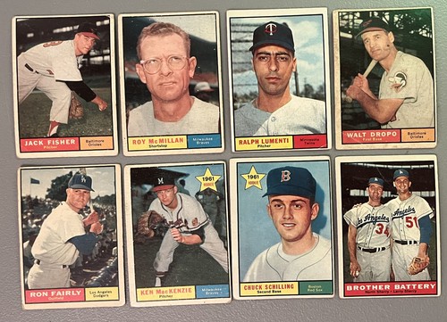 Lot of 35 Different 1961 Topps Baseball Semi-High Number Cards - low ...