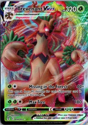 Trevenant VMAX Holo Ultra Rare SWSH07: Evolving Skies 014/203 NM | eBay