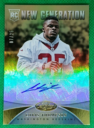 Chris Thompson 2013 Panini Certified Card #285 Rookie Autograph SN 7/25 ...