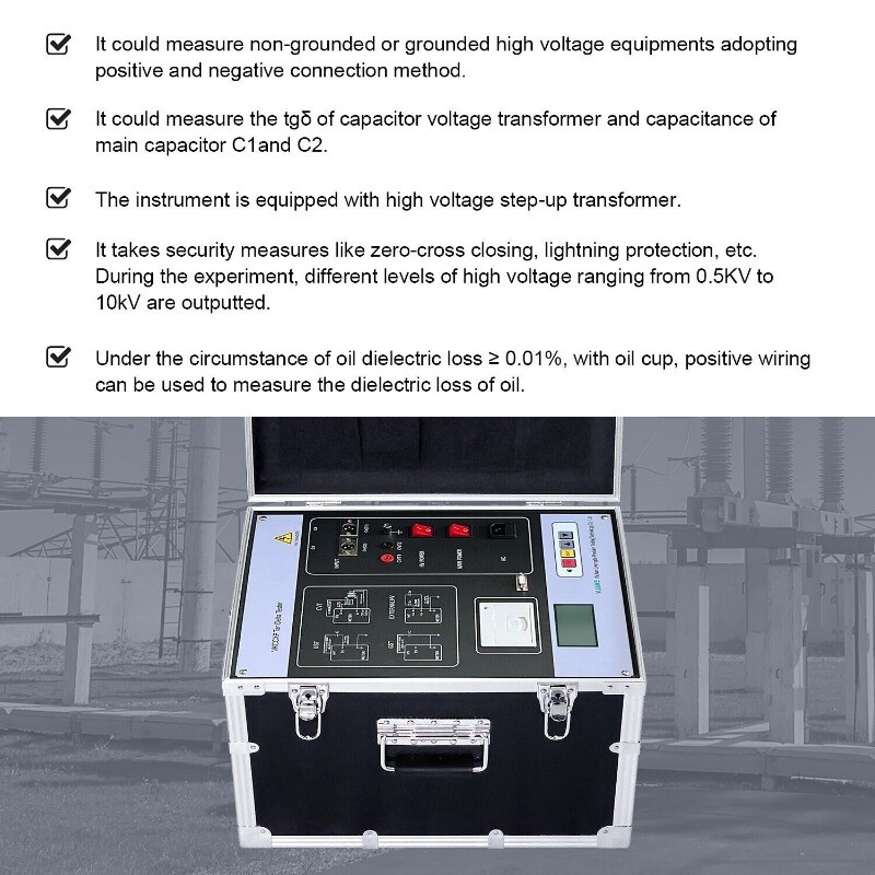 Transformer Insulation Power Factor Tester Tan Delta Tester IPF Meter ...