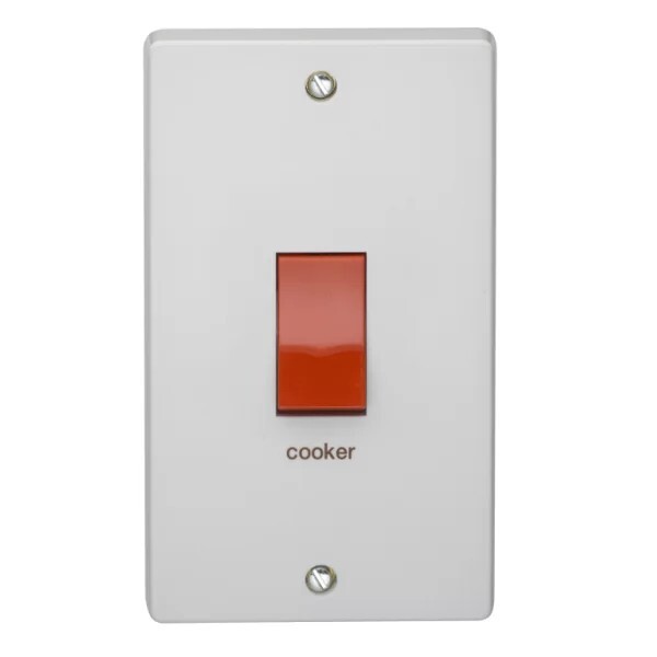 Crabtree 50amp Double Pole Isolator Switch 4500/1 marked COOKER for ...