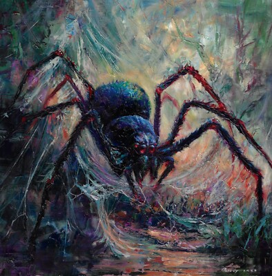 original painting 30 x 30 cm 7PVt artwork oil paints impressionism ...