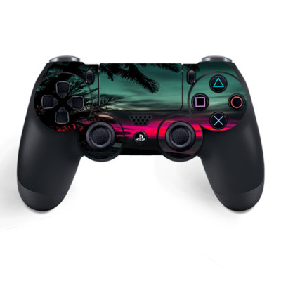 Skins Decal Wrap for PS4 / PS4 Pro Controller - Ocean sunset Pink sky ...