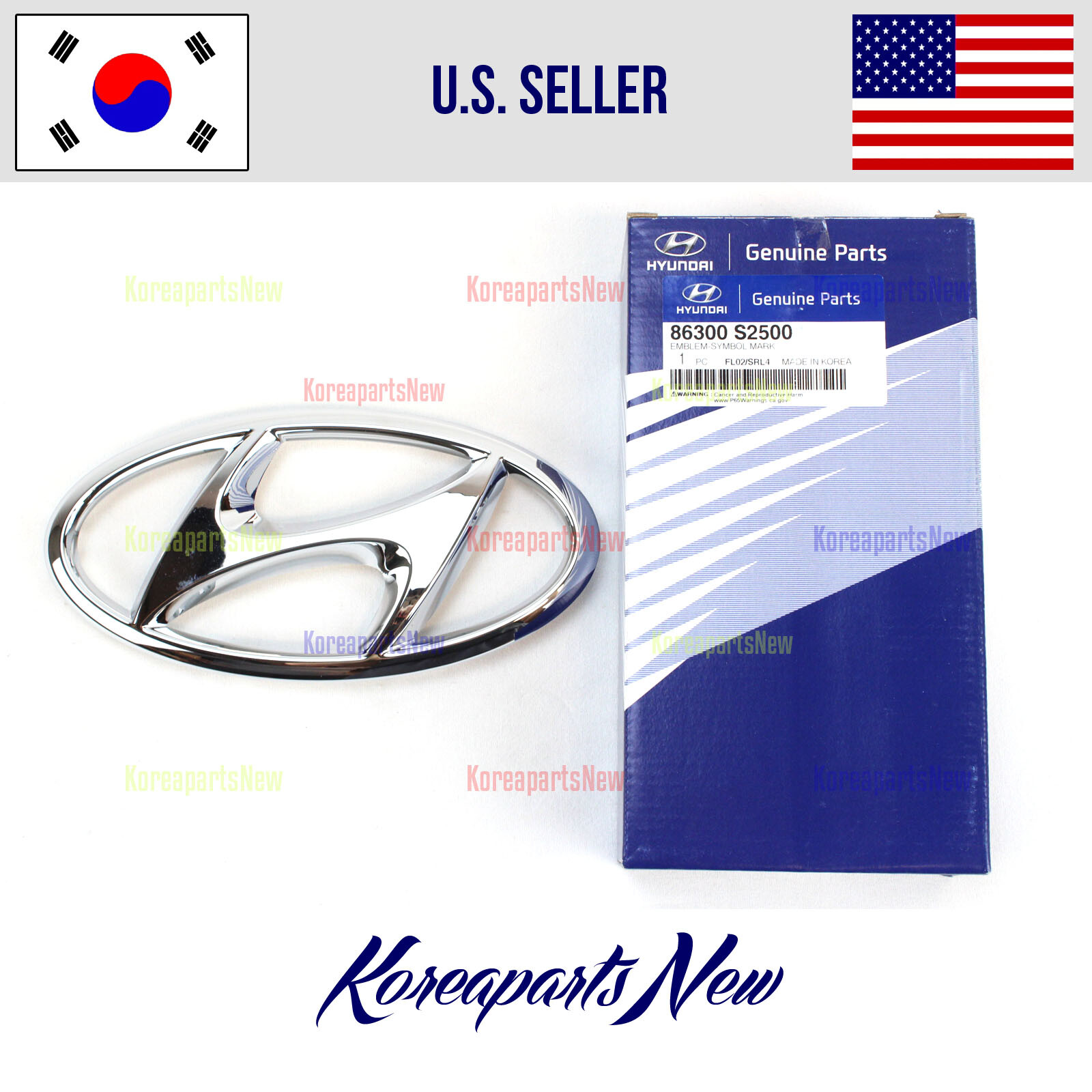 FRONT Grille Emblem Badge Logo ⭐GENUINE⭐ 86300S2500 Hyundai Santa Fe ...