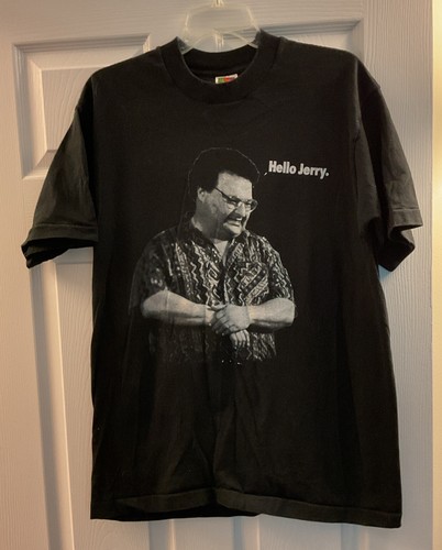 Vintage 90s Seinfeld Hello Jerry Newman Promo Black Shirt Large Larry ...