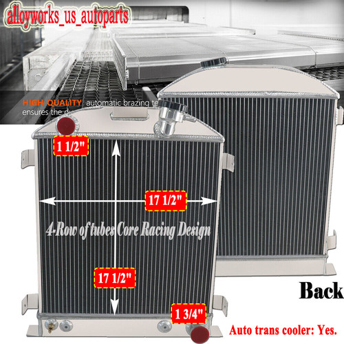 For 1928-1932 Ford Model A Chopped GM Chevy V8 HIGH BOY Aluminum 4 CORE ...