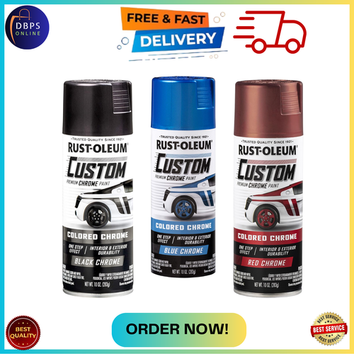 Rust-Oleum Automotive Custom Chrome Spray Paint Choose color ( Black ...