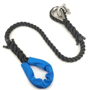 Mooring Rope Strop - 24mm Black 3 Strand Softline - Choose Diameter And ...
