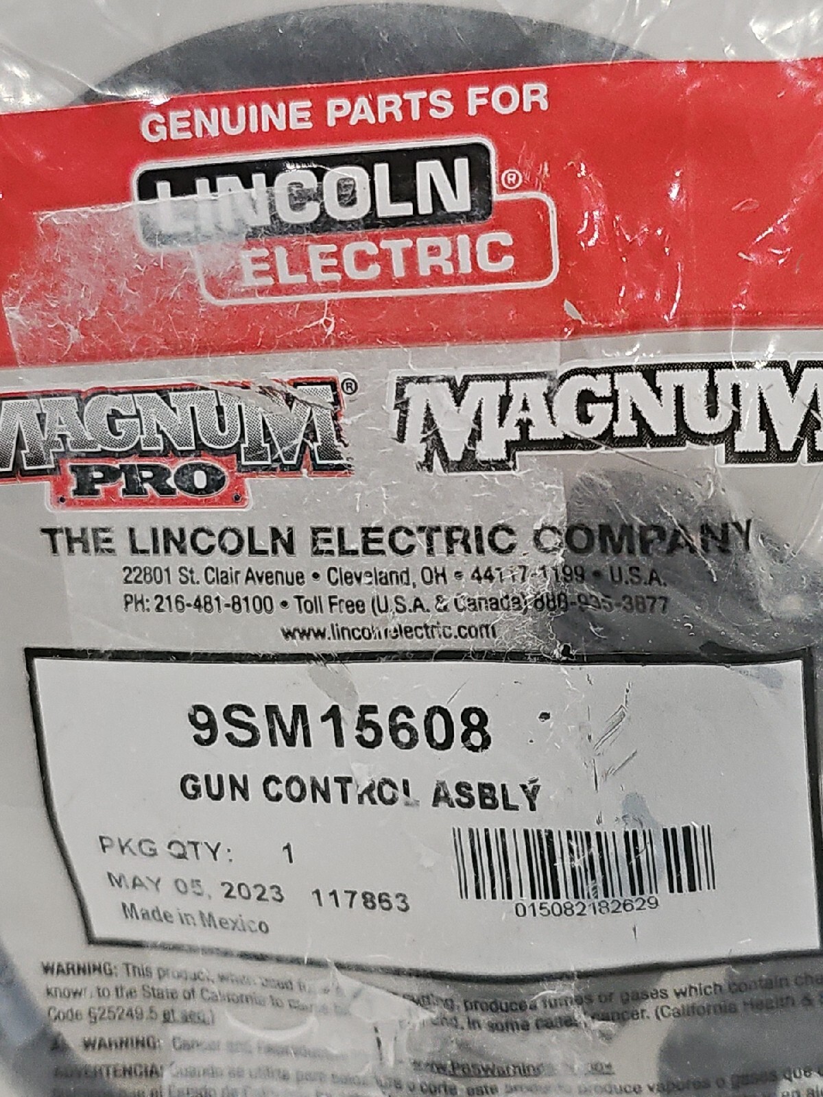 Lincoln Electric Welder 9SM15608 Gun Control Assembly Magnum Pro ...