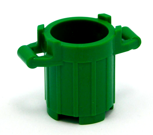 6 LEGO Green Dust Bin Can Ashbin Cylinder Trash Container (92926) 6 ...