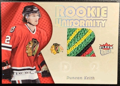 2005-06 FLEER ULTRA DUNCAN KEITH ROOKIE UNIFORMITY 4 COLOR PATCH /35 EX ...