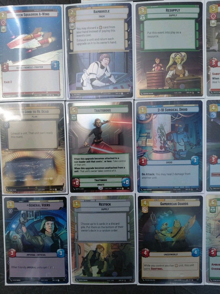 Star Wars Unlimited 21 Hyperspace Foil Lot Traitorous Ezra Walker ...