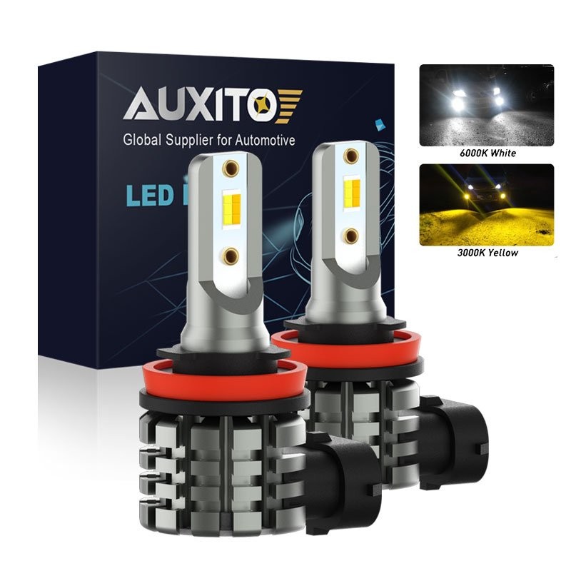 AUXITO Switchback H11 H8 White Yellow LED Fog Light CSP Bulbs Dual ...