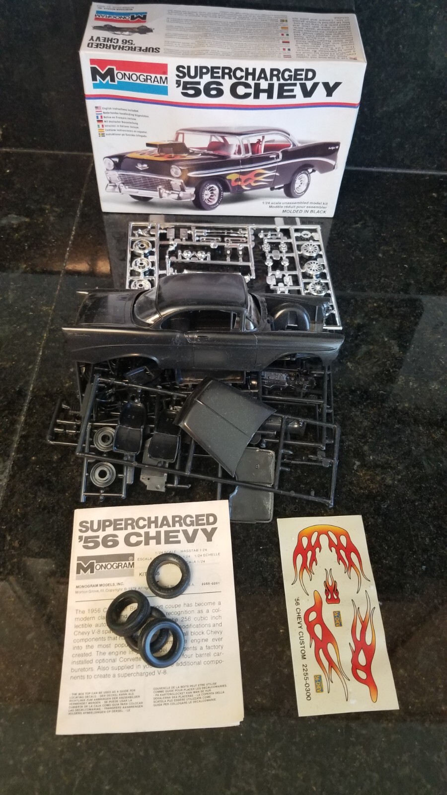 OLDER MONOGRAM 1956 CHEVROLET BEL AIR SUPER CHARGED CAR 1/24 SCALE ...