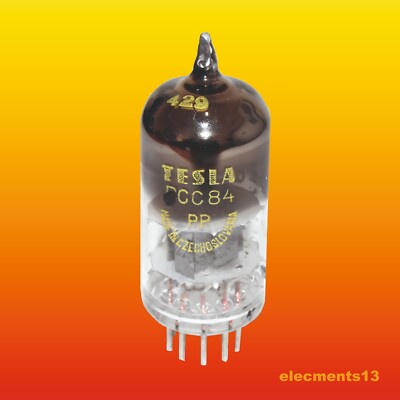 PCC84 TESLA DOUBLE TRIODE VHF TUBE USED =30L1 7AN7 ~8T27 B319 ECC84 ...