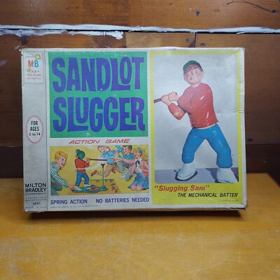 Sandlot Slugger Action Game 1968 Milton Bradley Incomplete | eBay