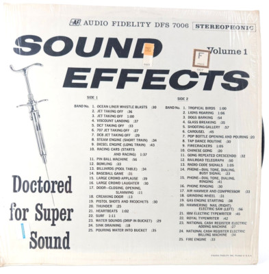Sound Effects Vol. 1 Vinyl Record | eBay
