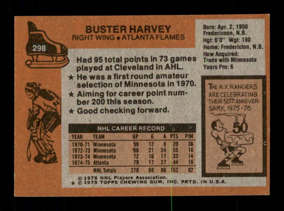 1975 Topps #298 Buster Harvey RC NM/NM+ X2402414 | eBay