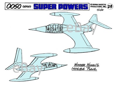 Super Powers WONDER WOMAN INVISIBLE PLANE MODEL SHEET PRINT Hanna ...