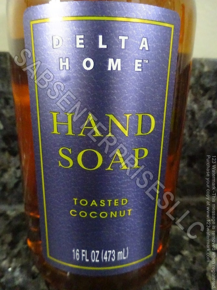 6 Delta Home TOASTED COCONUT Scent Liquid Hand Soap Soaps Pump Bottle ...