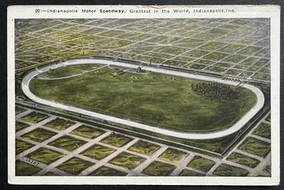 Indianapolis 500 Motor Speedway Racetrack Postcard Vintage Racing circa ...