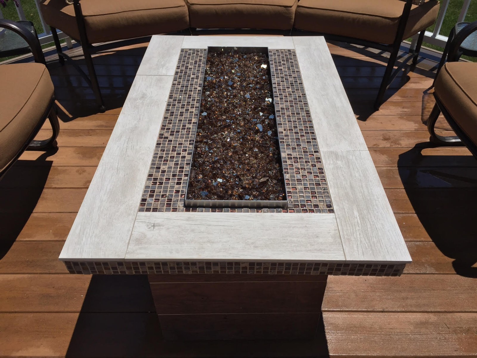 Lifetime Warranty 48″ T-BURNER & DIY PRE-PLUMBED GAS FIRE TABLE KIT W ...