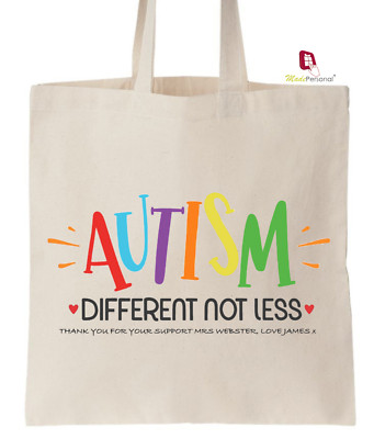 Personalised Teacher SENCO LSA Tote Bag Thank you gift - Autism Quote ...