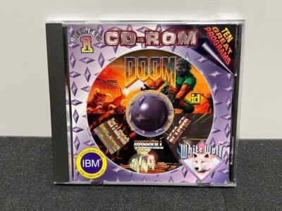 1995 - DOOM CD ROM GAME, w/ OVERKILL, KEN'S LABYRINTH, KILOBLASTER, WIZ ...