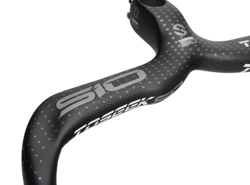 TOSEEK Carbon Fiber Road Bike Handlebars Integrated Drop Bar 28.6*90 ...