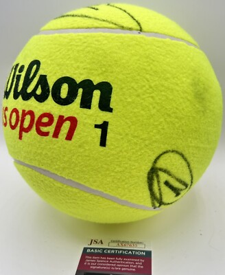 Novak Djokovic & Carlos Alcaraz Signed 10” Jumbo US Open Tennis Ball ...