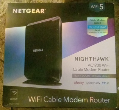 New Netgear Nighthawk AC1900 Wifi Cable Modem Router | eBay