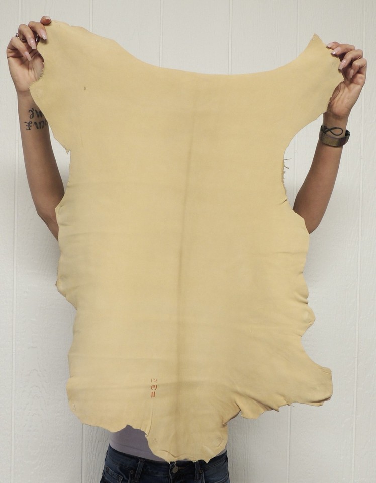 BRAINTAN BUCKSKIN Leather Hide for Native Crafts Taxidermy SCA LARP ...